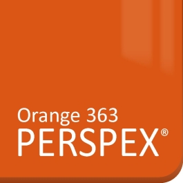 Orange 363 Perspex® Gloss Sheet Disc Shape Cut To Size