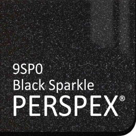 Black Sparkle Perspex® Gloss Sheet Disc Shape Cut To Size